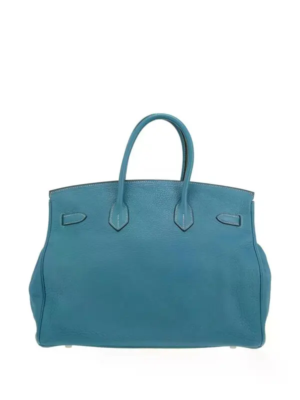 Hermès Birkin 35 Leather Tote Bag - Blue