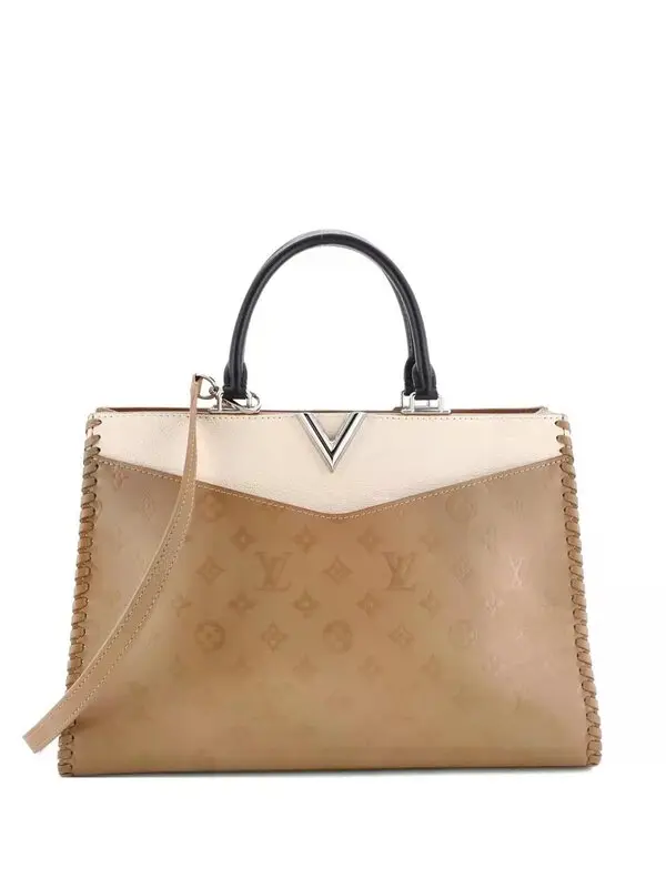LOUIS VUITTON Zipped Monogram Leather Tote Bag