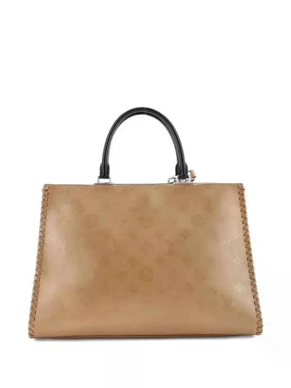 LOUIS VUITTON Zipped Monogram Leather Tote Bag