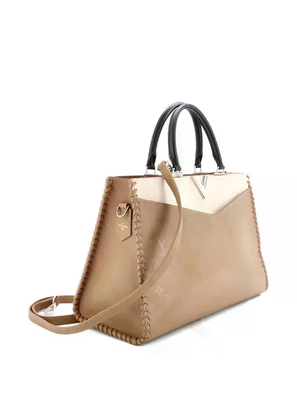 LOUIS VUITTON Zipped Monogram Leather Tote Bag