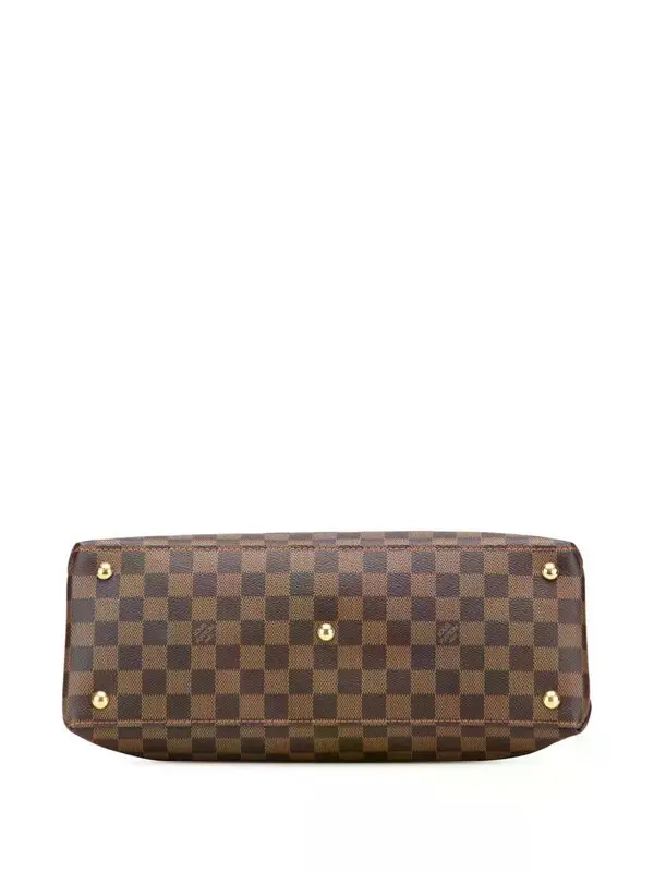 LOUIS VUITTON Damier Ebene Riverside Satchel - Brown