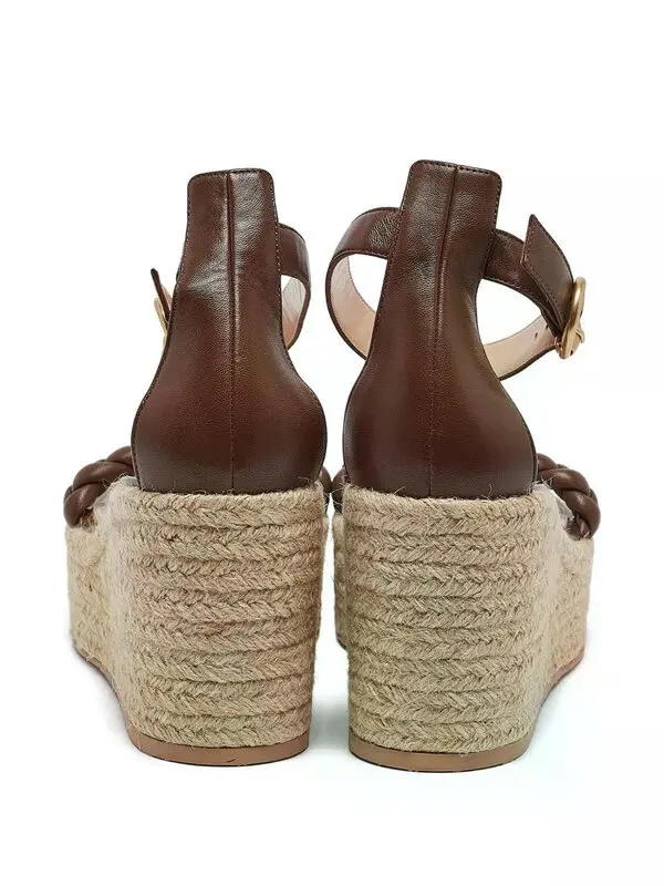 GIANVITO ROSSI 90mm Merida Wedged Sandals - Brown