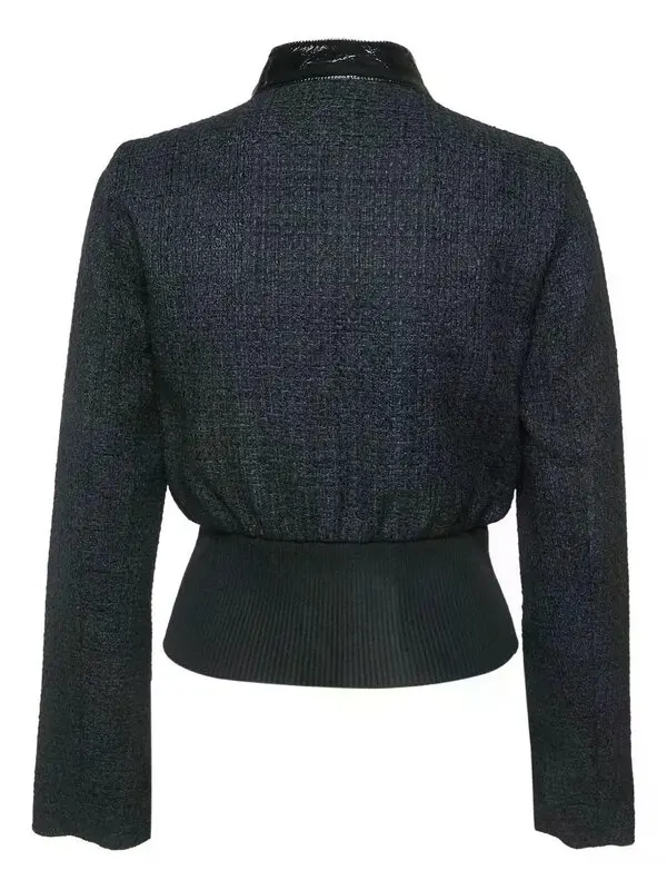 Maje Tweed & Patent Leather Jacket