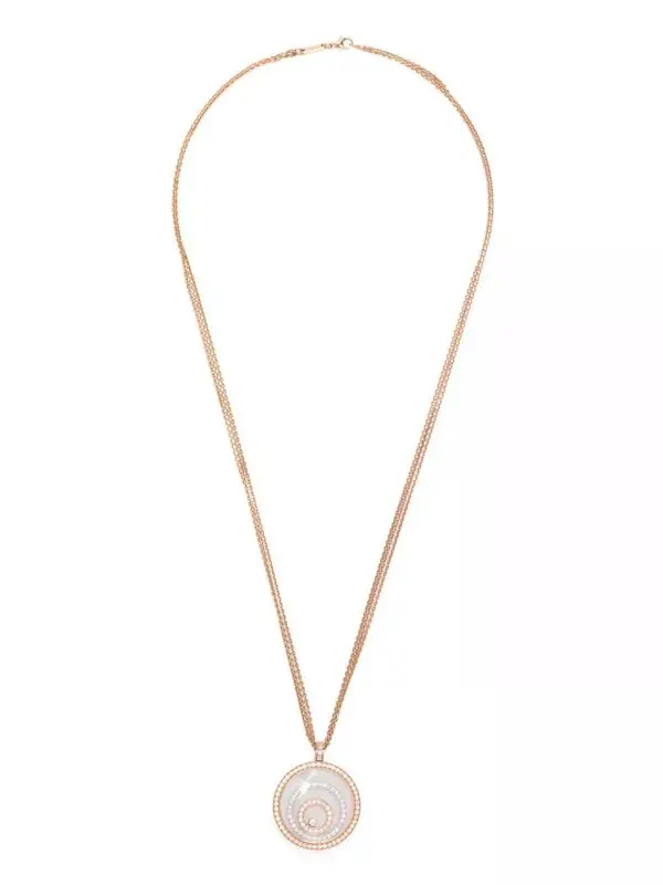Chopard 18kt Rose Happy Spirit Necklace - Gold