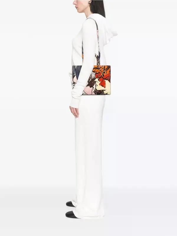 Dior 2014 Large Canvas Floral Graffiti Lady Satchel - Multicolour