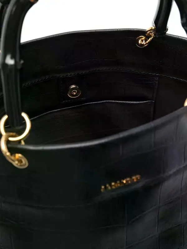 JIL SANDER Crocodile-embossed Tote Bag - Black