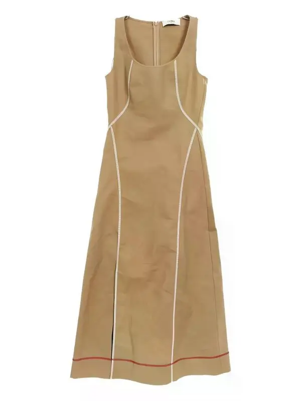 Fendi Sleeveless Cotton Midi Dress