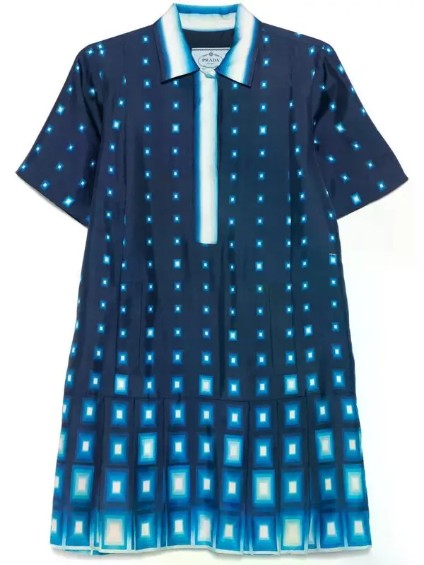 Prada 2000s Printed Midi Dress