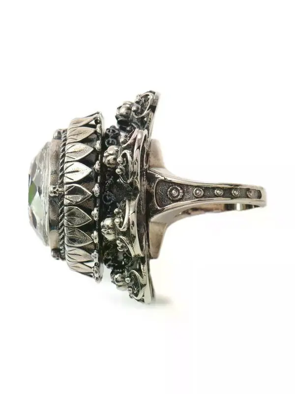 Alexander McQueen 2010s Flower Crystal Ring