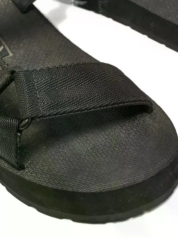 Prada Logo Print Flat Sandals