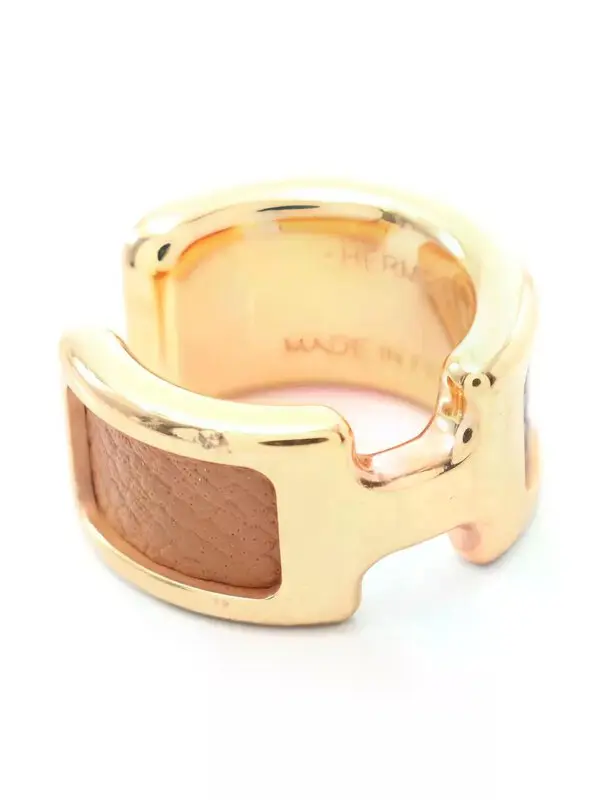Hermès 2010s Olymp Pm Leather Ear Cuff Ring - Gold