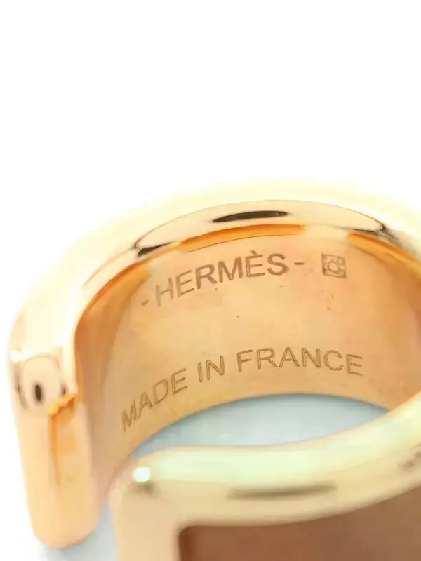 Hermès 2010s Olymp Pm Leather Ear Cuff Ring - Gold