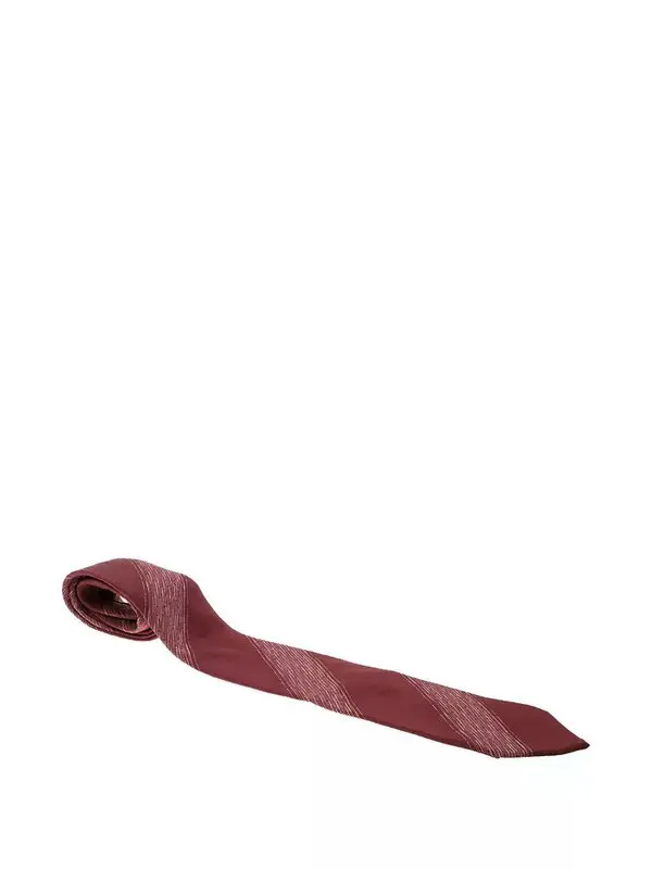 Giorgio Armani Striped Silk Tie - Red