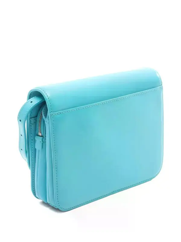 Balenciaga B-logo Leather Shoulder Bag - Blue