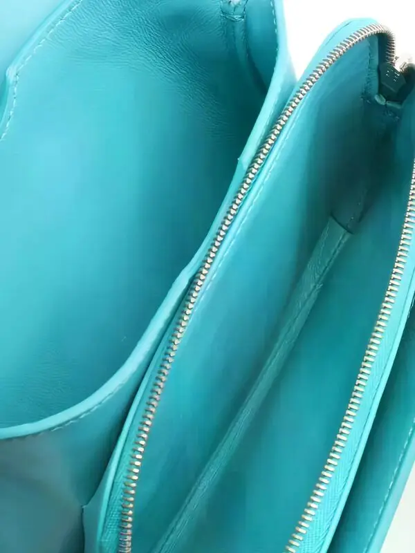 Balenciaga B-logo Leather Shoulder Bag - Blue