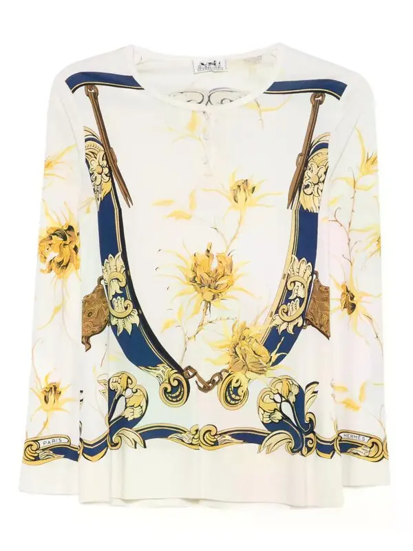 Hermès 1980s Silk Blouse - Ivory