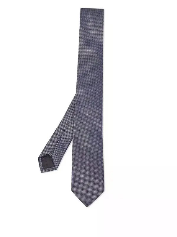 BOSS Patterned Silk Tie - Blue
