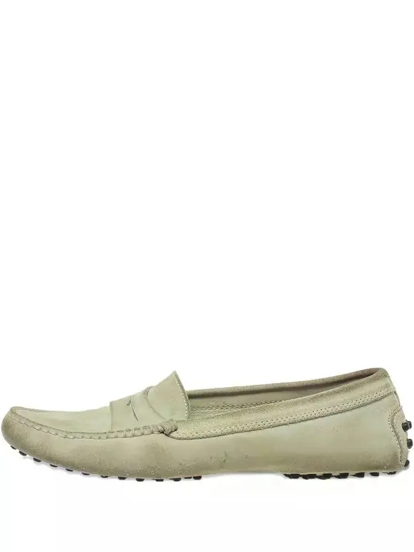TOD'S Vintage Suede Loafers - Grey