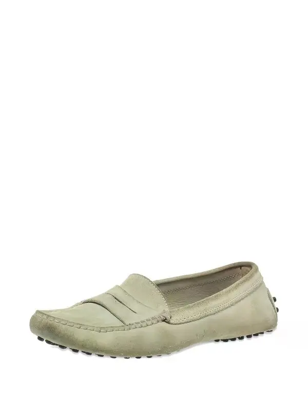 TOD'S Vintage Suede Loafers - Grey