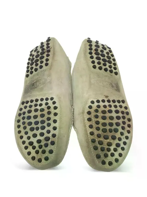 TOD'S Vintage Suede Loafers - Grey