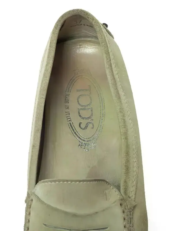 TOD'S Vintage Suede Loafers - Grey