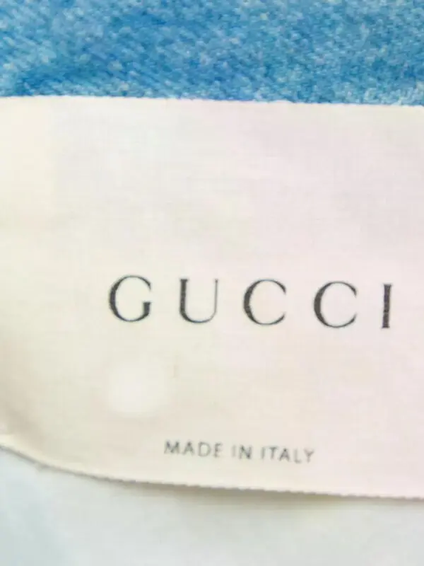 Gucci Distressed Denim Shorts With Stud Detail