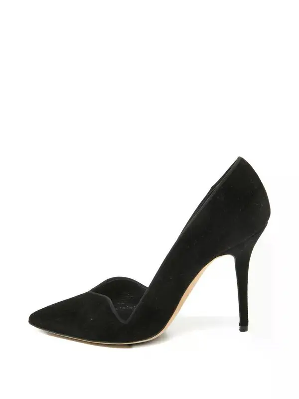 Manolo Blahnik 100mm Velvet Pointed-toe Pumps - Black