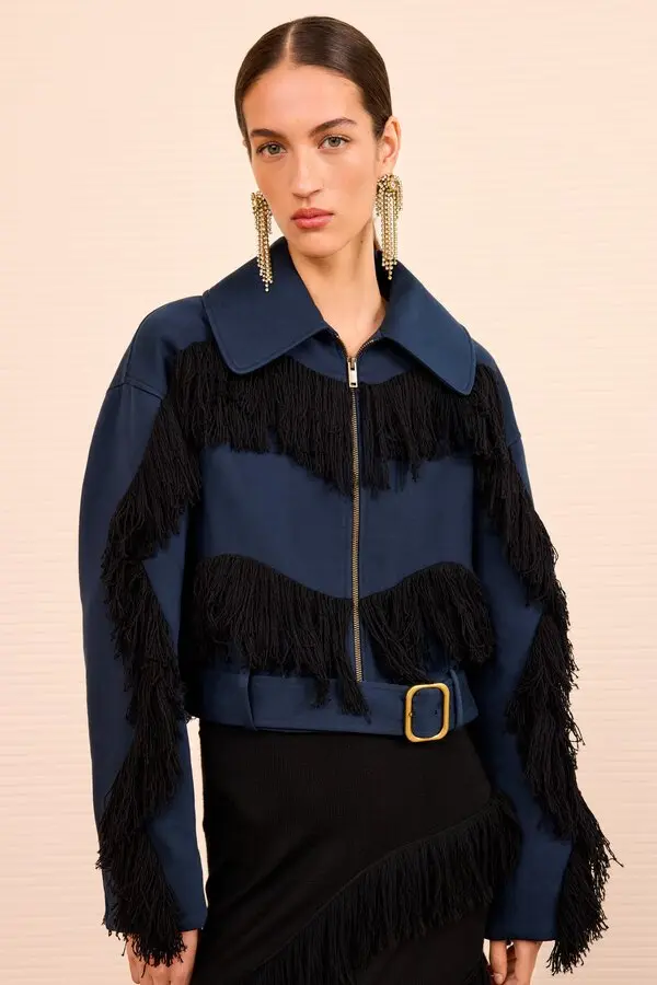 Ulla Johnson Raffaela Cropped Fringe Jacket