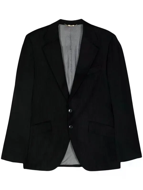 Dolce & Gabbana 2000s Pinstriped Single-breasted Jacket - Black
