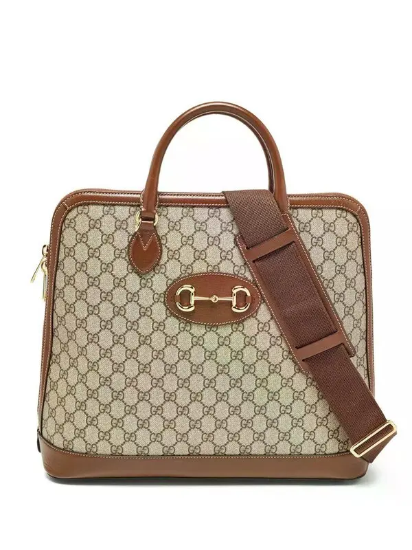Gucci Gg Supreme Canvas Horsebit 1955 Two-way Handbag