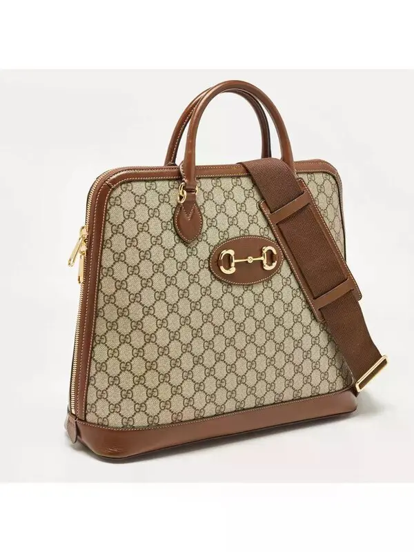 Gucci Gg Supreme Canvas Horsebit 1955 Two-way Handbag