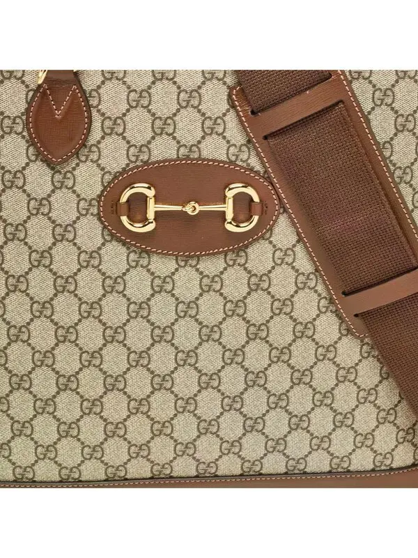 Gucci Gg Supreme Canvas Horsebit 1955 Two-way Handbag