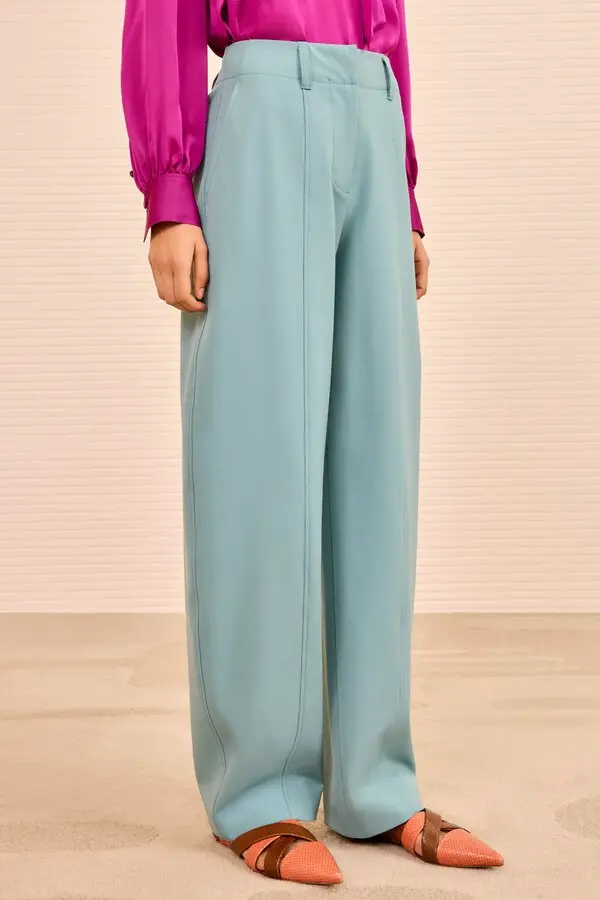 Ulla Johnson Ames Barrel Leg Trousers - Ocean
