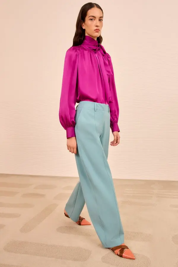 Ulla Johnson Ames Barrel Leg Trousers - Ocean