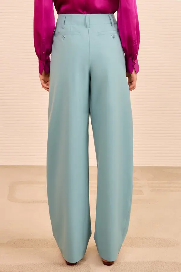 Ulla Johnson Ames Barrel Leg Trousers - Ocean