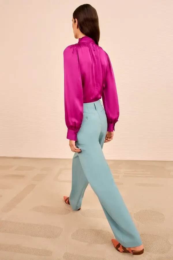 Ulla Johnson Ames Barrel Leg Trousers - Ocean