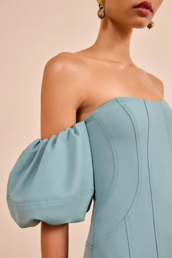 Ulla Johnson Nina Off-the-shoulder Twill Gabardine Dress