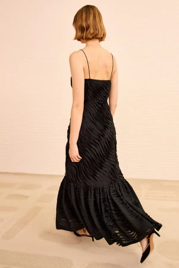 Ulla Johnson Augustina Cami Long Trumpet Dress - Noir