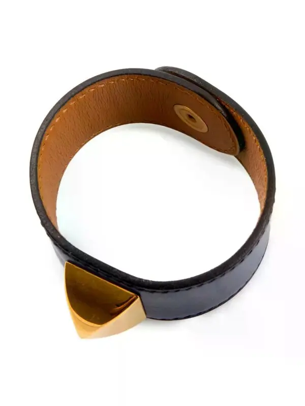Hermès Medor Studded Leather Cuff Bracelet