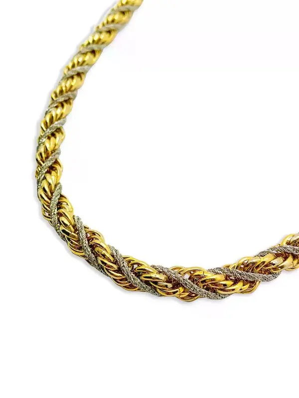 JENNIFER GIBSON JEWELLERY 1990s -tone Chunky Rope Chain Necklace