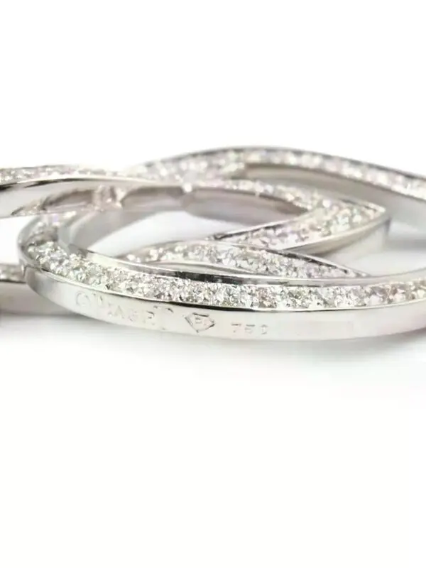 PIAGET 2010s 18k White Gold Diamond Leaf Pendant Necklace