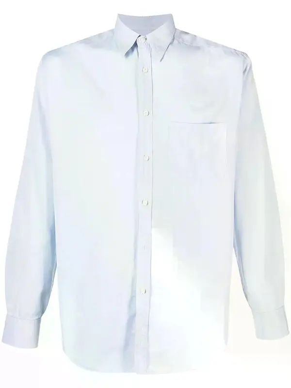 Giorgio Armani 1990s Button-up Cotton Shirt - Blue