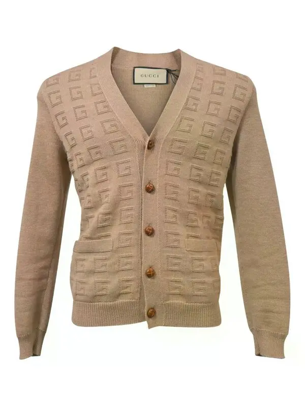Gucci Gg-pattern V-neck Cardigan