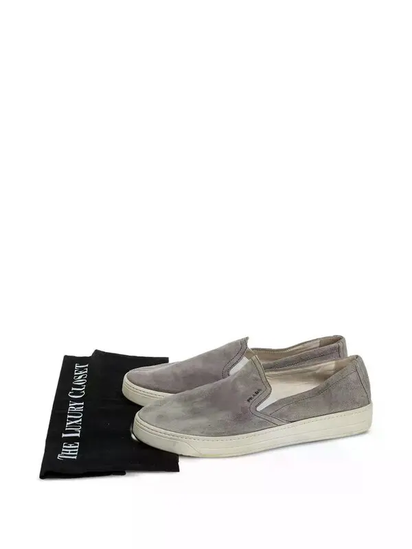 Prada Suede Slip-on Sneakers - Grey