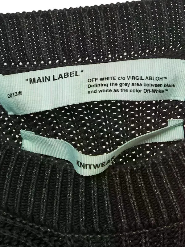 Off-White Knitted Graphic Sweater