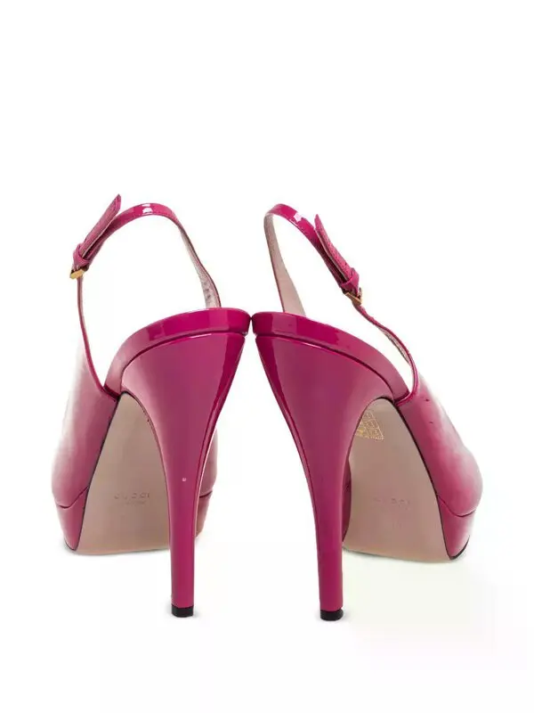 Gucci 135mm Patent-leather Slingback Pumps