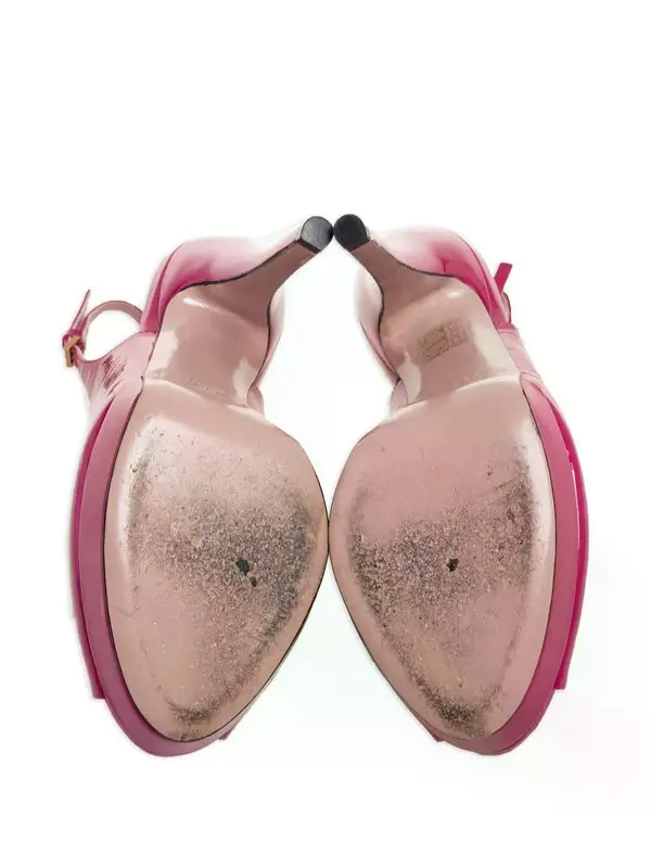 Gucci 135mm Patent-leather Slingback Pumps