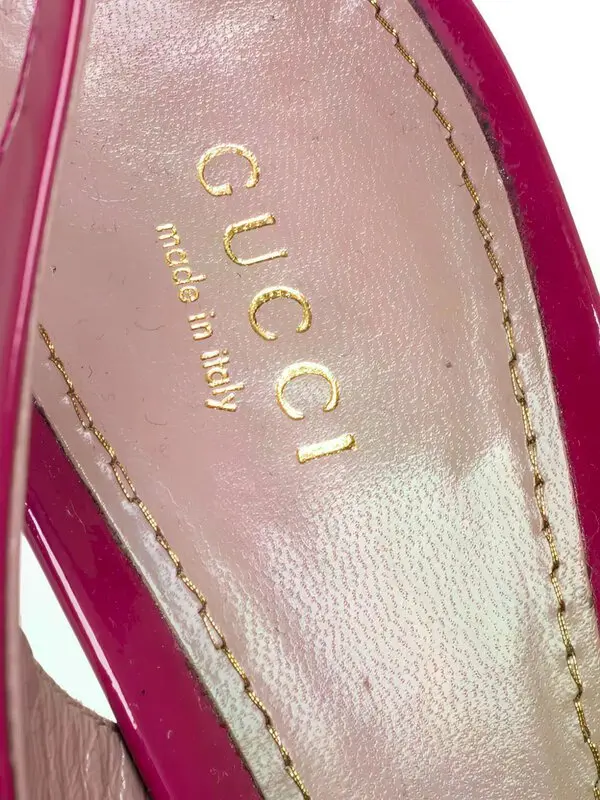 Gucci 135mm Patent-leather Slingback Pumps
