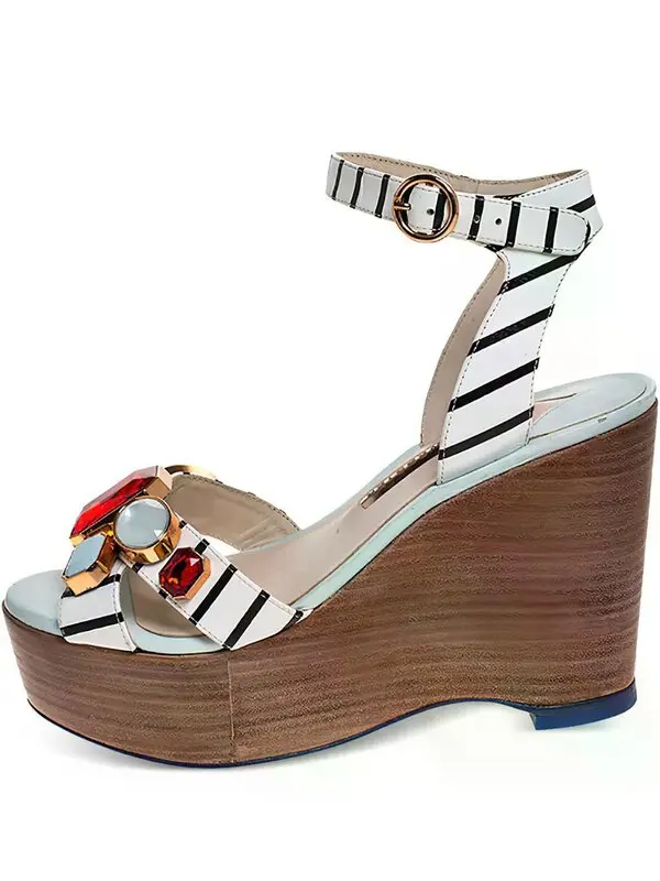 SOPHIA WEBSTER Suki Gem Wedge Sandals