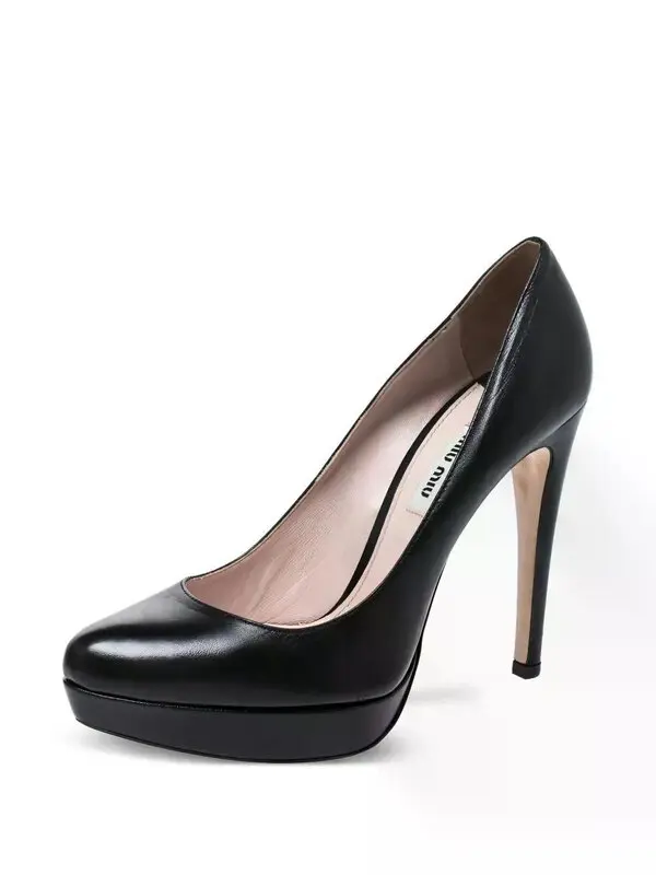 Miu Miu Leather Platform Stiletto Pumps